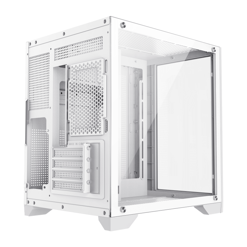 GameMax Infinity mini PC Case with ARGB Fans-White PC Case