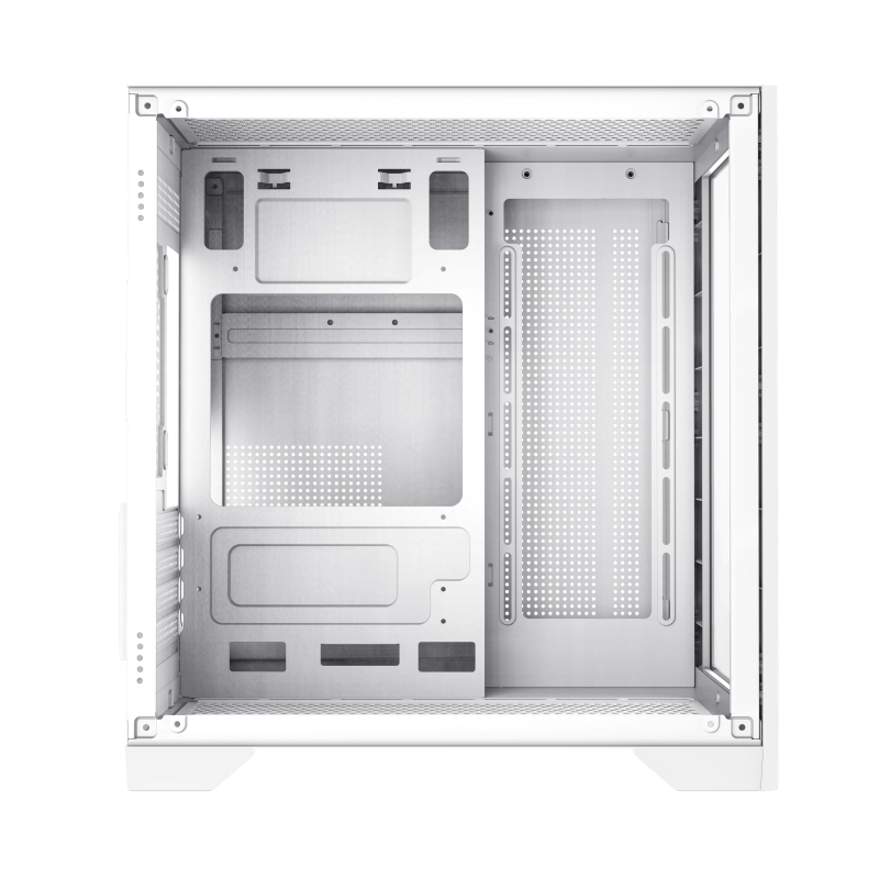 GameMax Infinity mini PC Case with ARGB Fans-White PC Case