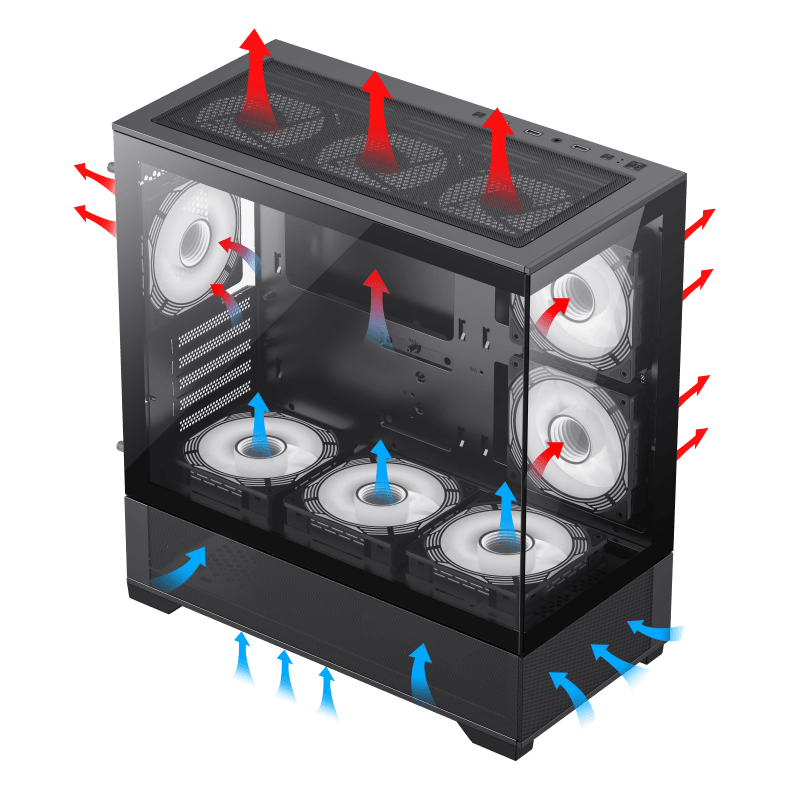 Gamemax Vista MB Micro ATX Transparent Gaming PC Cases