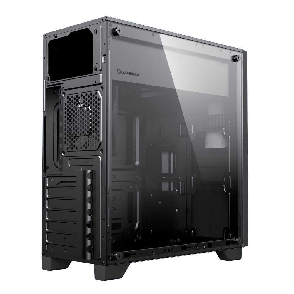 Unique ATX Gaming Chassis design, Top PSU covered, ARGB Strip and Fan