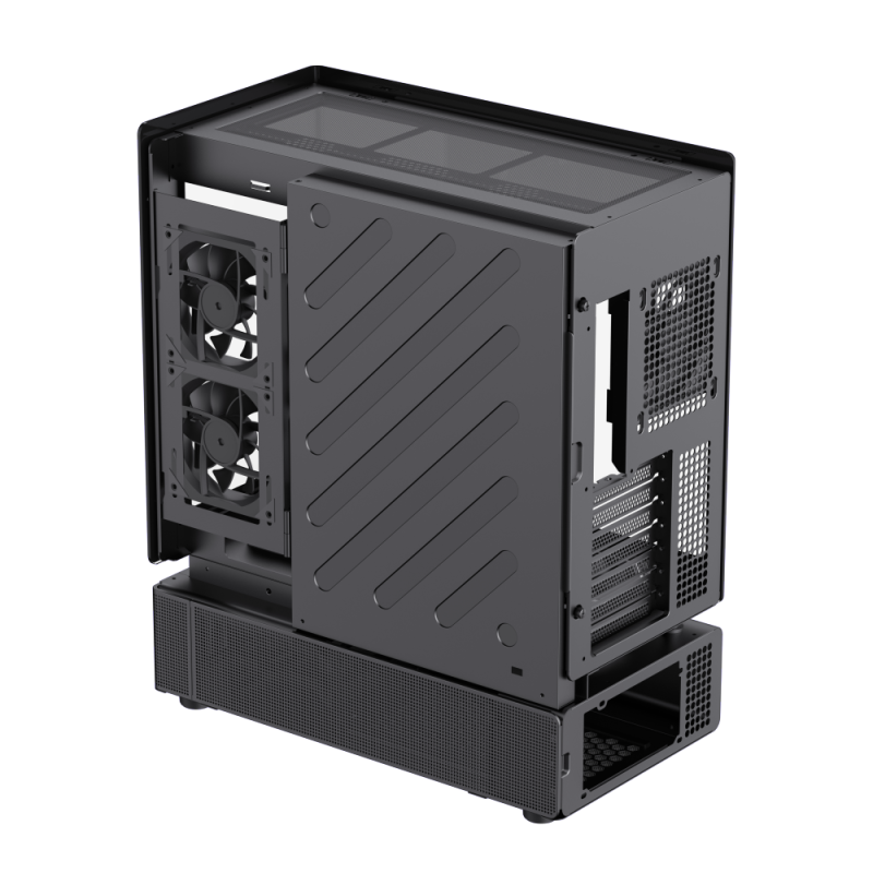 Gamemax N80 BK Gaming PC Case-270° FULL VIEW TEMPERED GLASS DESIGN